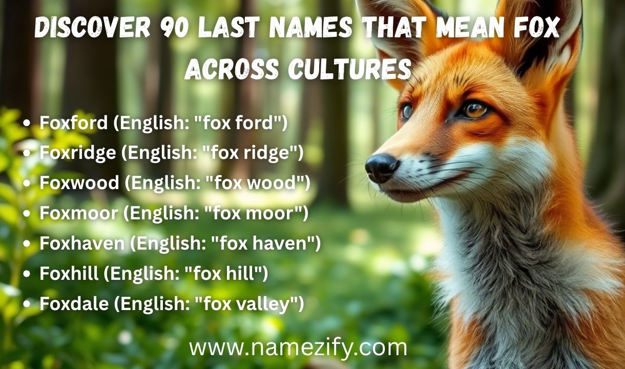 Discover 90 Last Names That Mean Fox Across Cultures